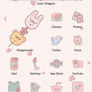 CUTE SAKURA Hand Drawn Icon Pack With Wallpapers Cherry Blossom App ...