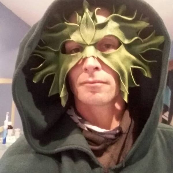 Green Man Mask in Spring Green - Etsy