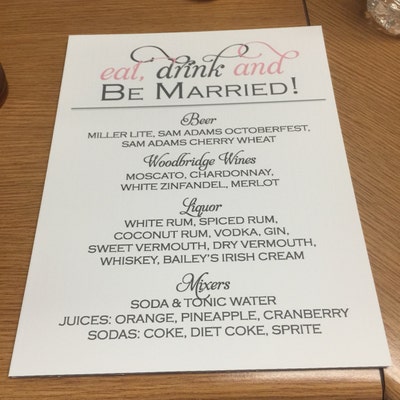 Rehearsal Dinner Menu, Wedding Menu, Menu Card, Modern Rehearsal Dinner ...