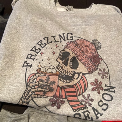 Freezing Season Skull SUBLIMATION TRANSFER SHEET Ready to Press ...
