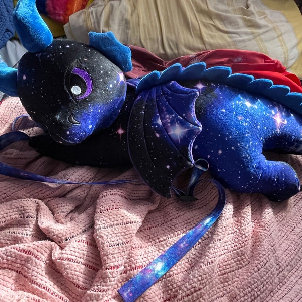 Build A Dragon Backpack,large Plush Dragon Backpack - Minky With Custom ...