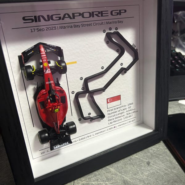 F1 Framed DUTCH GP 2023 With Car From Pierre Gasly F1 Wall Art Circuit Frame F1 Gift framed F1 ...