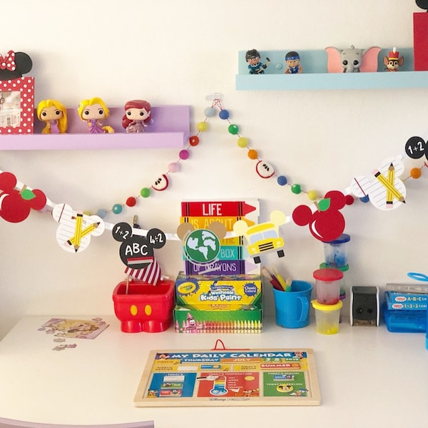 Back to School Banner - Back to School Garland - Back to School Disney ...