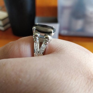 Four Head Skull Ring 7ct Black Diamond Unique Oval Cut Hand | Etsy