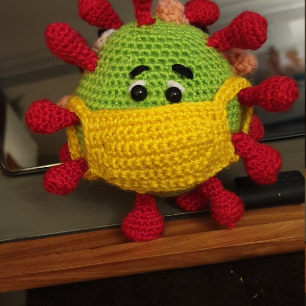 Crochet PATTERN Virus - Amigurumi Microbe - Pdf Pattern Bacteria ...