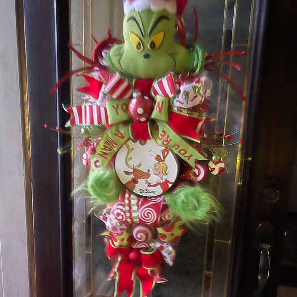 Grinch Themed Swags, Grinch Themed Wreaths, Grinch Decor, Christmas ...