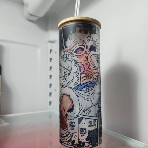 Anime Tumbler, Anime Glass Cup, Manga Panel Tumbler, Glass Beer Can ...