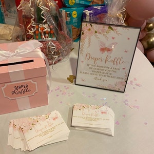 Diaper Raffle Game Kit 5 X 7 Frame and Mini Card Box in Baby | Etsy