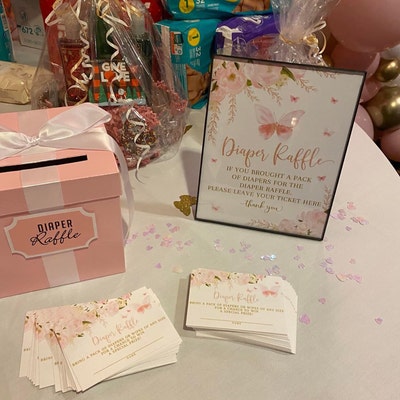 Mini Cards Box Size 7 X 7 X 7 Baby Pink & Baby Blue Baby Shower Bridal ...