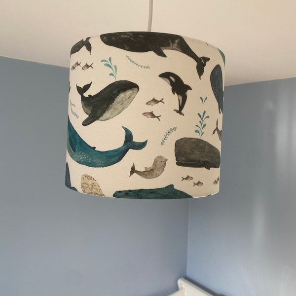 Nautical Lamp Shade Whale Shark Home Decor Ocean Lampshade Table Lamp ...
