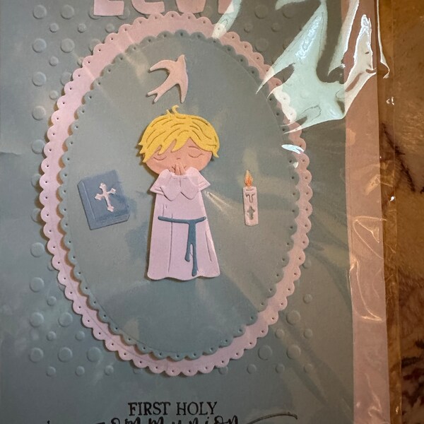 First Holy Communion Card, Girl First Communion Card, Christian ...