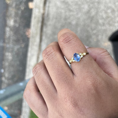 Light Blue Sapphire Engagement Ring Sapphire Engagement Ring - Etsy