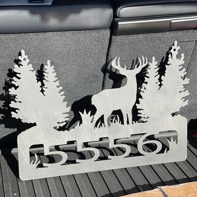 Rustic Address Sign, Hanging Address Sign, Custom Metal Address Sign ...