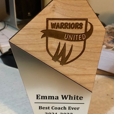Engraved Trophy Award With Logo & Wording for Schools, Football, Dance ...