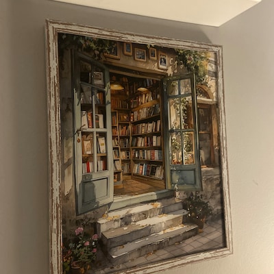 Vintage Library Poster, Greenhouse Library Reading , Book Lovers Gift ...