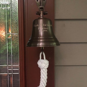 Engraved 5 Inch Antiqued Brass Ship Bell - Etsy