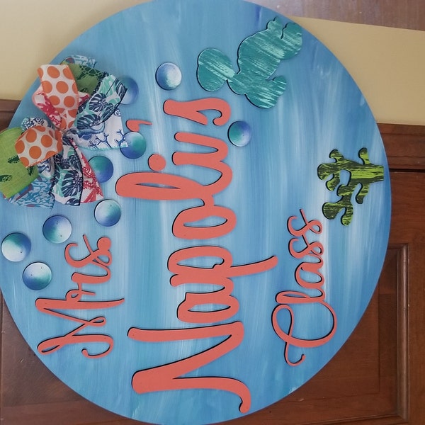 Class, Teacher, Ocean, Sea, Themed, Door Hanger - Etsy