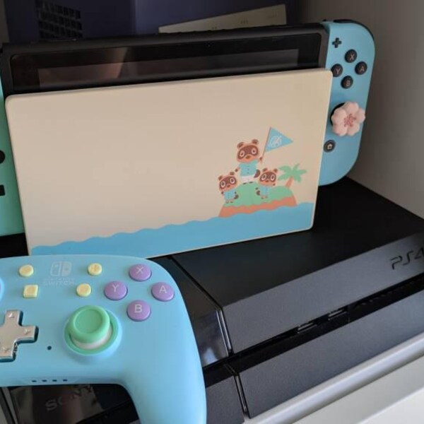 Thumb Grips - Nintendo Switch/oled - Violet & Pink Chonky Stars - Thick ...