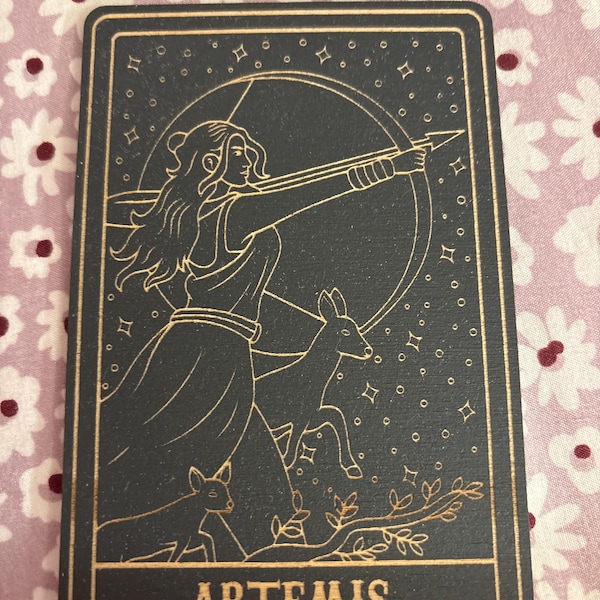 Artemis Deity Card | Altar Decor | Deity Wall Art | Tarot Themed Shelf ...