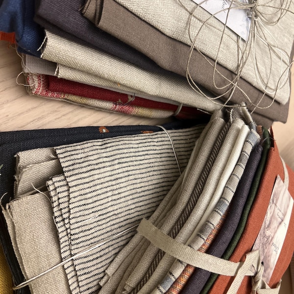 Natural Linen Fabric Scraps Bundle, Linen Fabric Scraps - Etsy