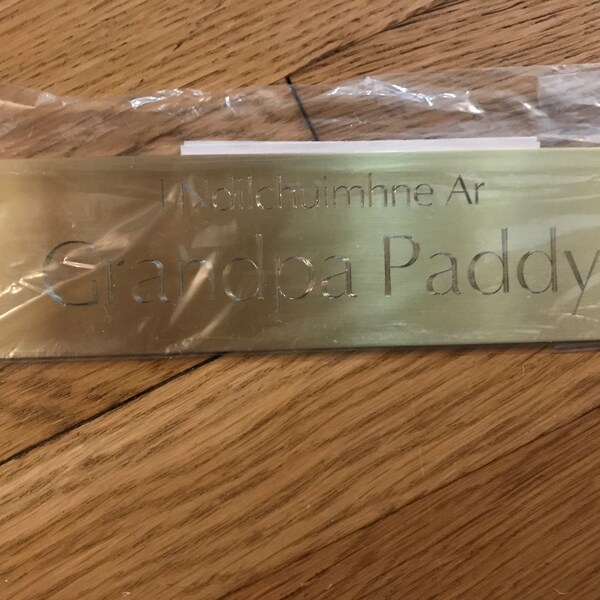 In Loving Memory Park Bench Memorial Plaque Brass Custom Engraved ...