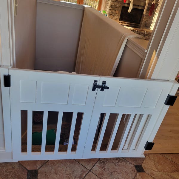 Wood Gate, Spindle Gate, Baby Gate, Custom Pet or Baby Gate, Solid Wood ...