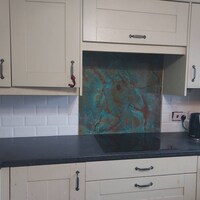 Copper Splashback Weathered Patina Backsplash - Etsy UK
