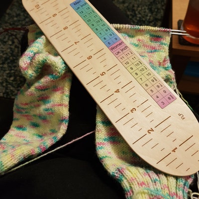 Enhanced Socker's Rule / Birch Wood Sock Measuring Aid / Ruler / Made ...