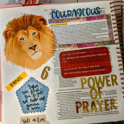 Bible Journaling Printable Devotion Kit Courageous creative Faith ...