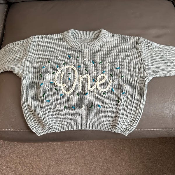 Custom Baby First Birthday Sweater, Birthday Gift, First Christmas Gift ...