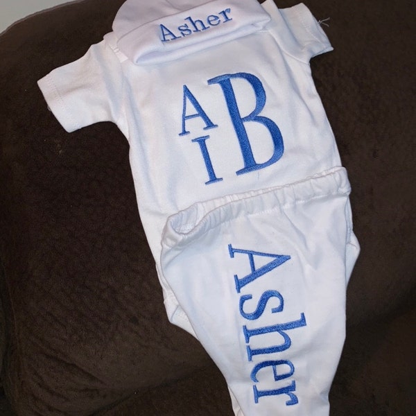Newborn Boy Outfit Baby Boy Coming Home Outfit Personalized Baby Boy ...