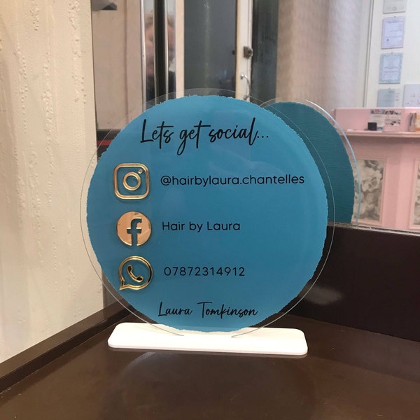 Mini Single QR Code Business Sign & Stand | Social Media| Scan to Pay ...