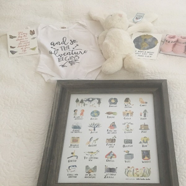 Abcs of Life Print, ABC Art Poster, Alphabet Print, Wall Art, Baby ...