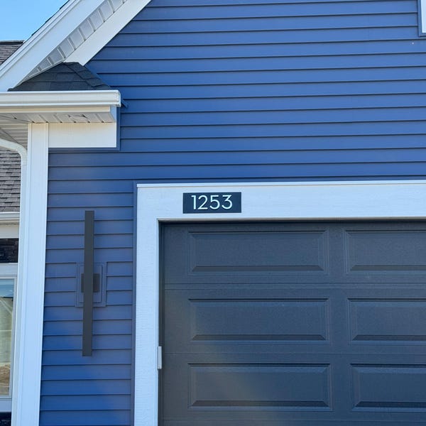 Circle Address WALL Plaque Sign, One Line Address Sign, Made in ...