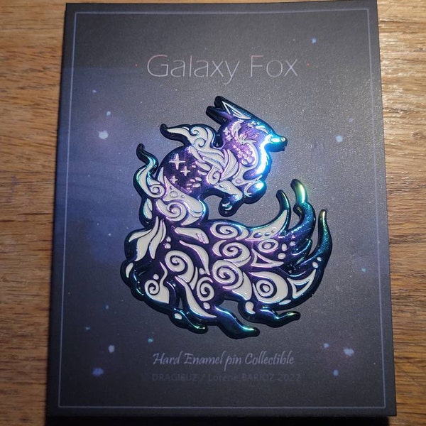 Galaxy Fox Rainbow Enamel Pin - Etsy