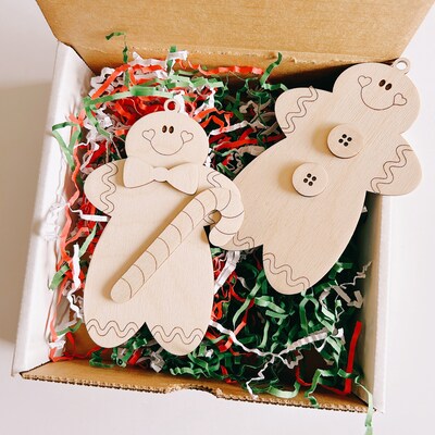 Build a Gingerbread Christmas Ornament SVG File Laser Cut File ...