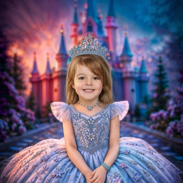 Princess Portrait for Girls, Personalized Royal Portrait, Unique ...