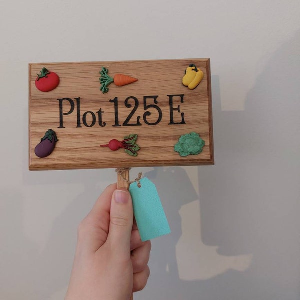 Personalized Solid Oak Allotment Sign: Vegetable Garden Decor - Etsy
