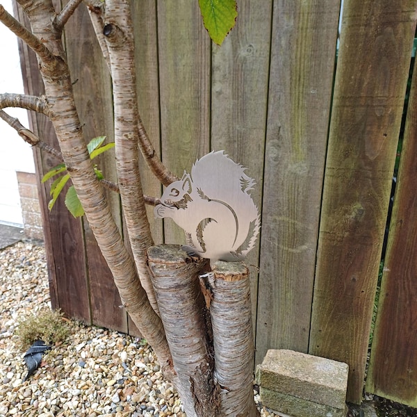 Rusty Squirrel Fence Topper - Etsy UK