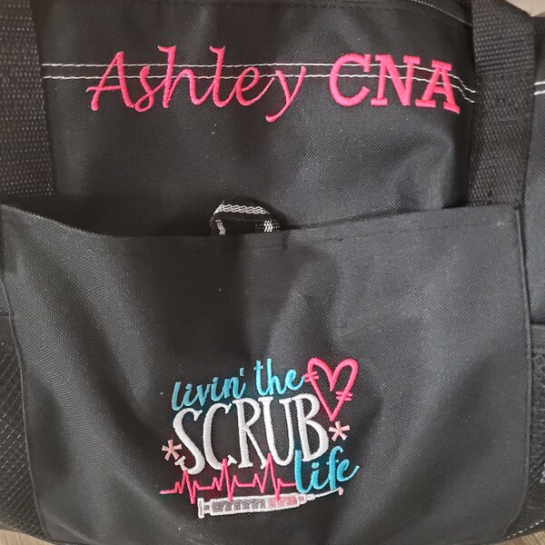 Personalized Scrub Nurse Scrub Life Tote Bag CNA Tote Bag Nurse Nursing ...