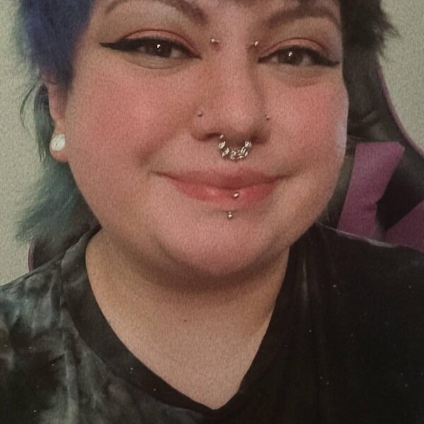 16G Spider Web Septum Ring Black Silver Clicker/cartilage/helix Earring ...