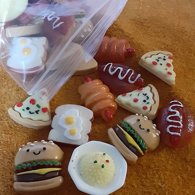 50/100PCS Cute Hamburger Resin Food Stud Sandwich Resin - Etsy