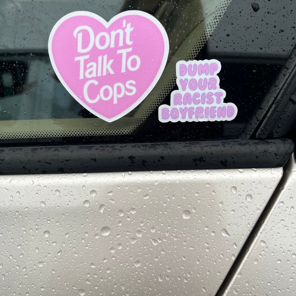 ACAB Sticker, Don’t Talk to Cops, Pink Heart, Defund Police, Abolish ...