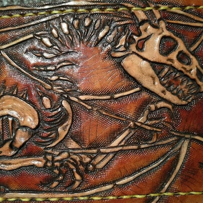 Trilobite Fossil Leather Bifold Wallet Handcrafted Wallet - Etsy