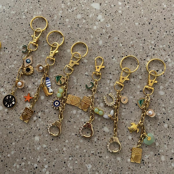 Charm Keychain, Custom Charm Car Keychain, Purse Chain Accessory ...