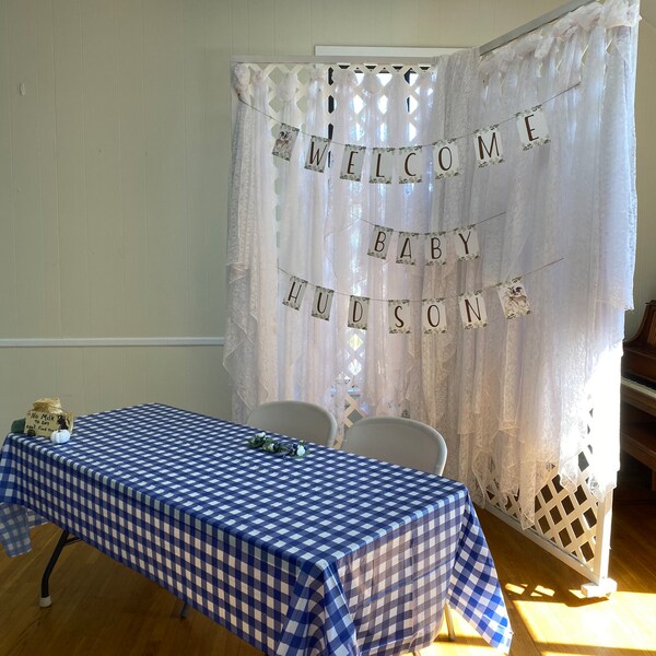 Farm Welcome Baby Banner, Farm Animals Baby Shower, Welcome Baby Name ...