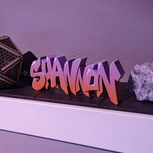 3D Printed Graffiti Letter: Custom Name, Spray Painted Model - Etsy