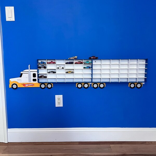 Mack Truck Cars Toy Shelf Storage for Hot Wheels Cars Display Showcase ...