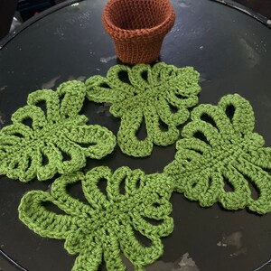 Monstera Leaf Crochet Pattern and Video Link Terra Cotta Pot PDF and ...