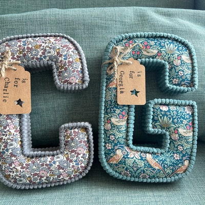 Liberty London Corduroy Fabric Letters - Etsy